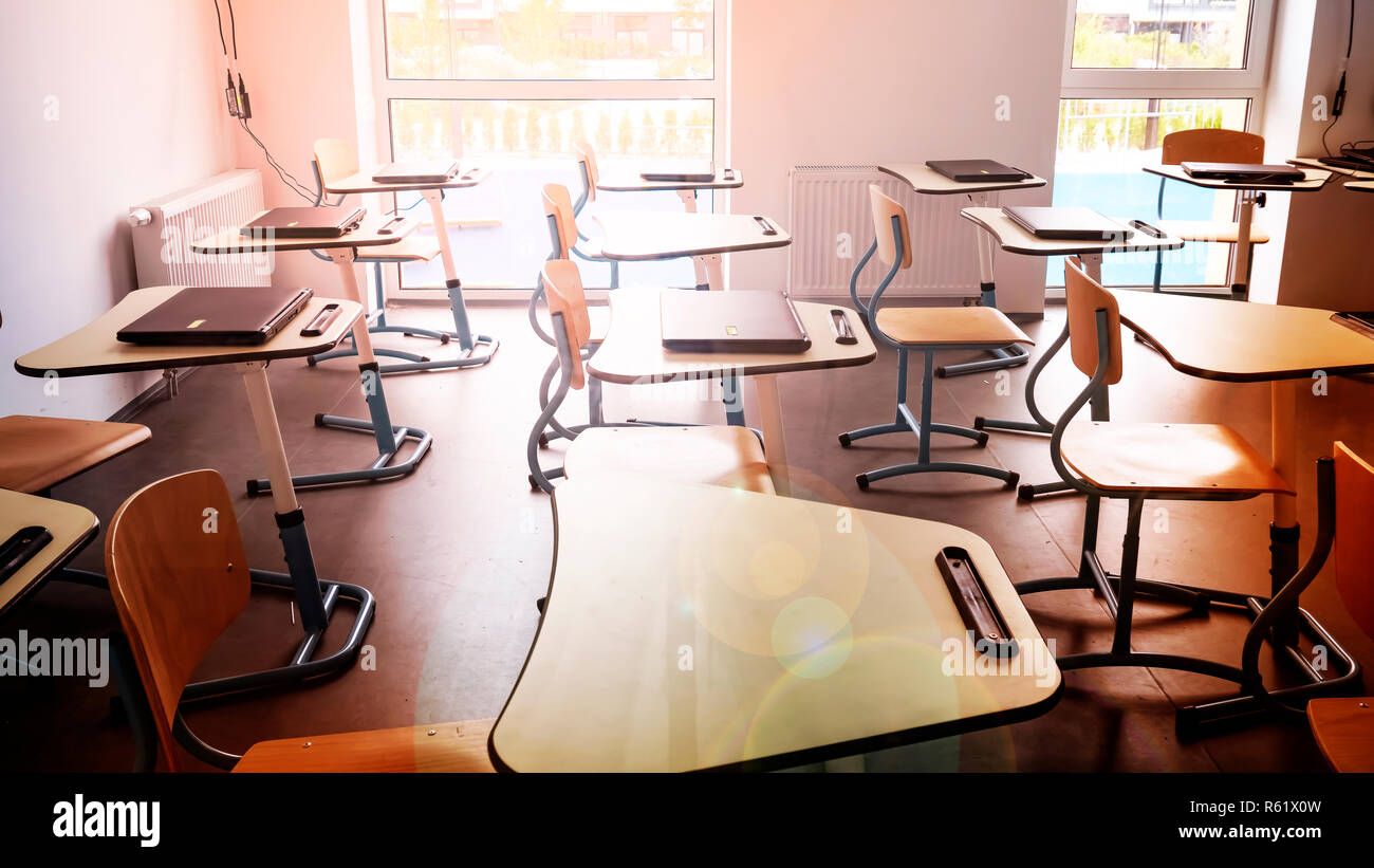 Empty school class, back to school Stock Photo - Alamy