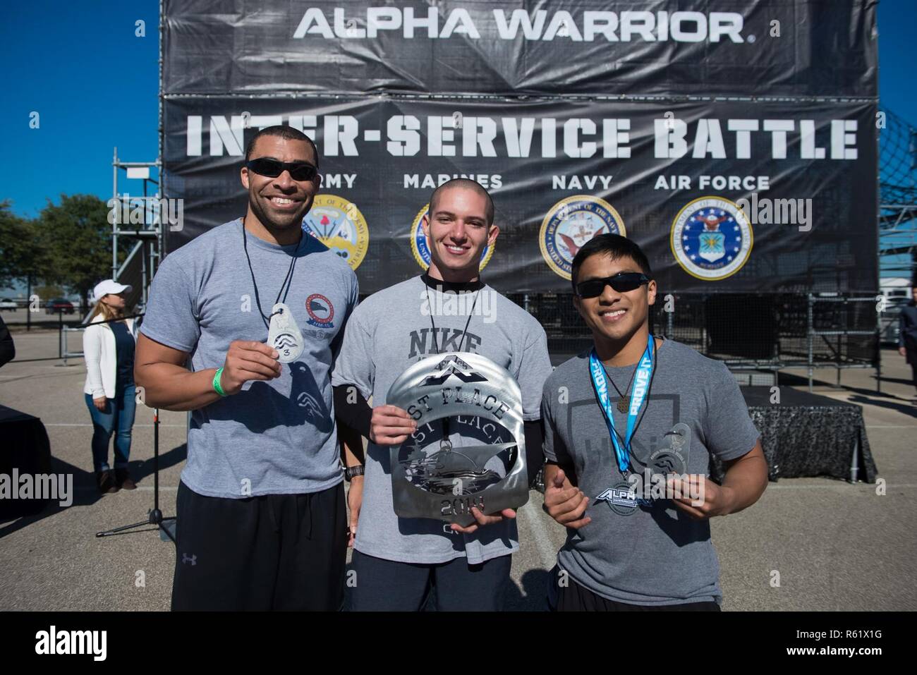Male athletes of the U.S. Navy’s Inter-service Alpha Warrior Final ...