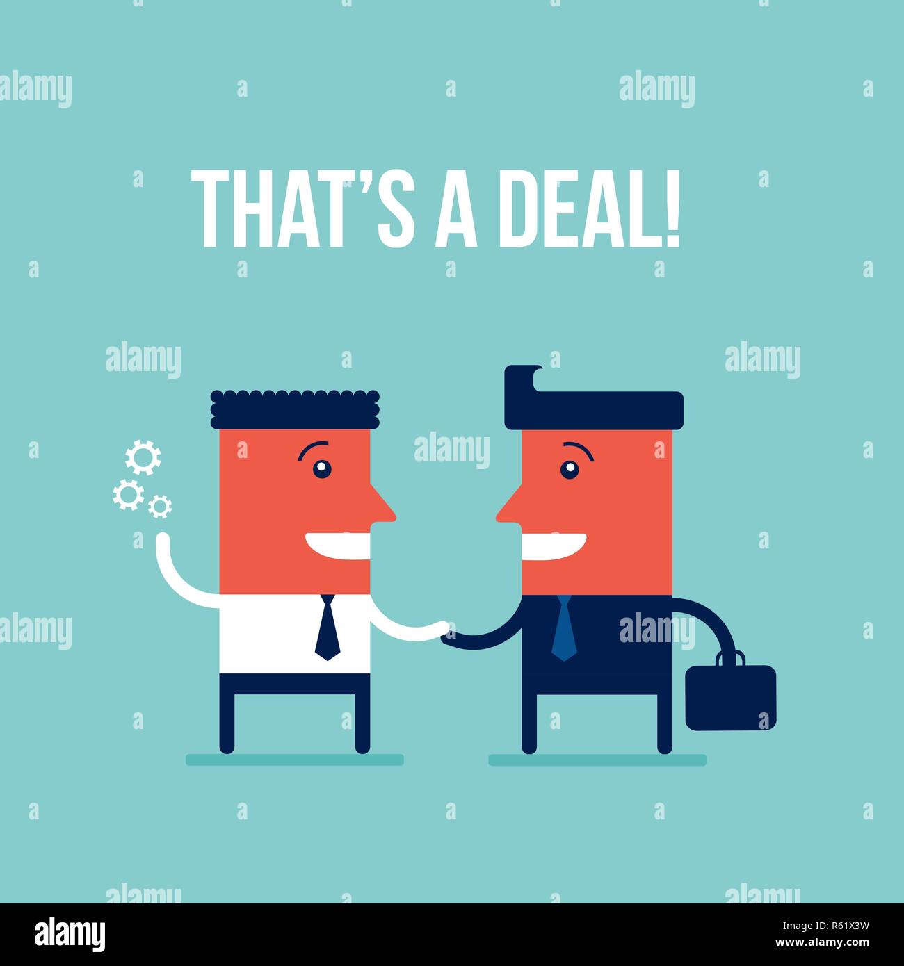 Business people shaking hands making a deal Teamwork Partnership ...