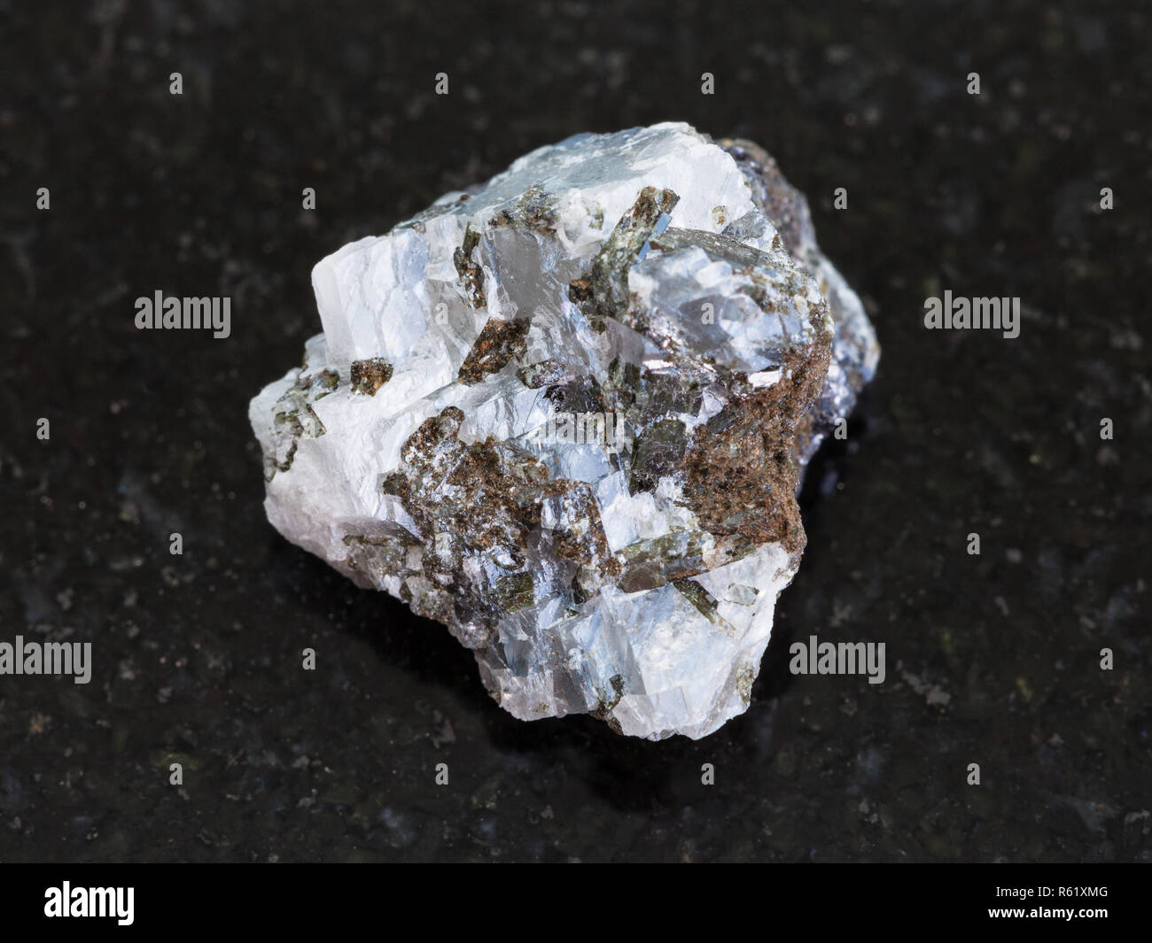 raw sphalerite (zinc blende) stone on dark Stock Photo - Alamy