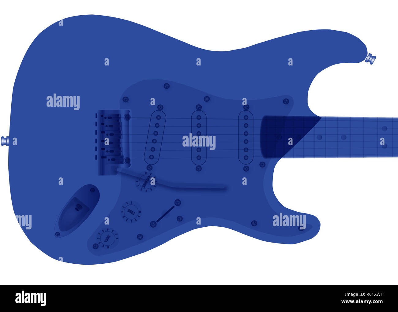 Duotone Blue Electric Guitar Stock Photo - Alamy