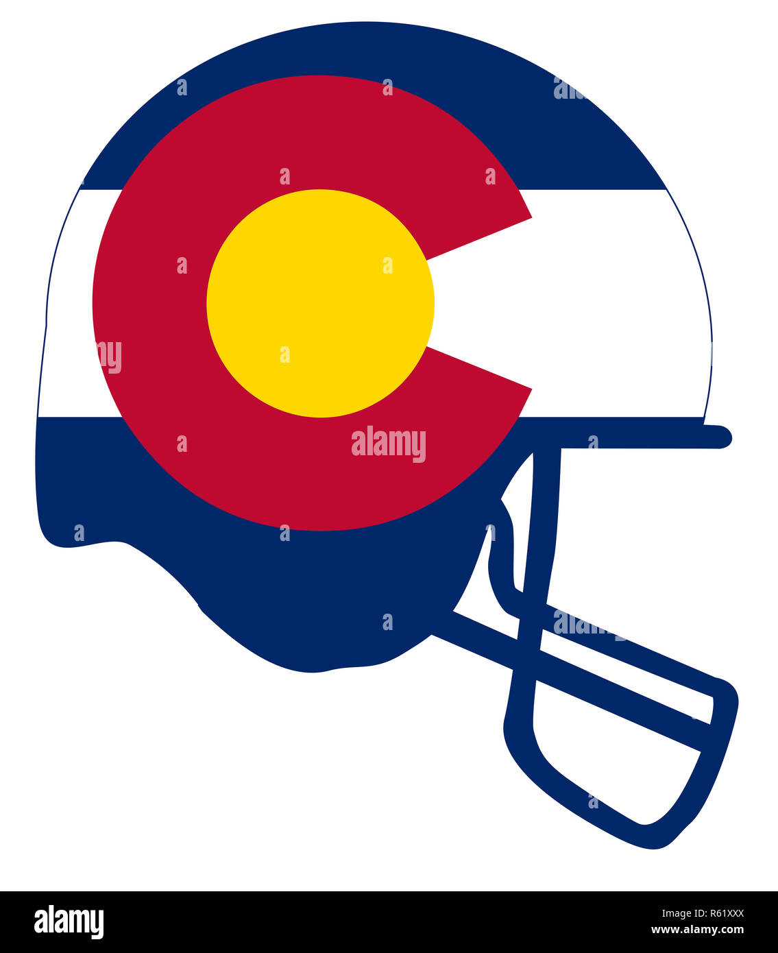 Colorado State Flag Football Helmet Stock Photo - Alamy