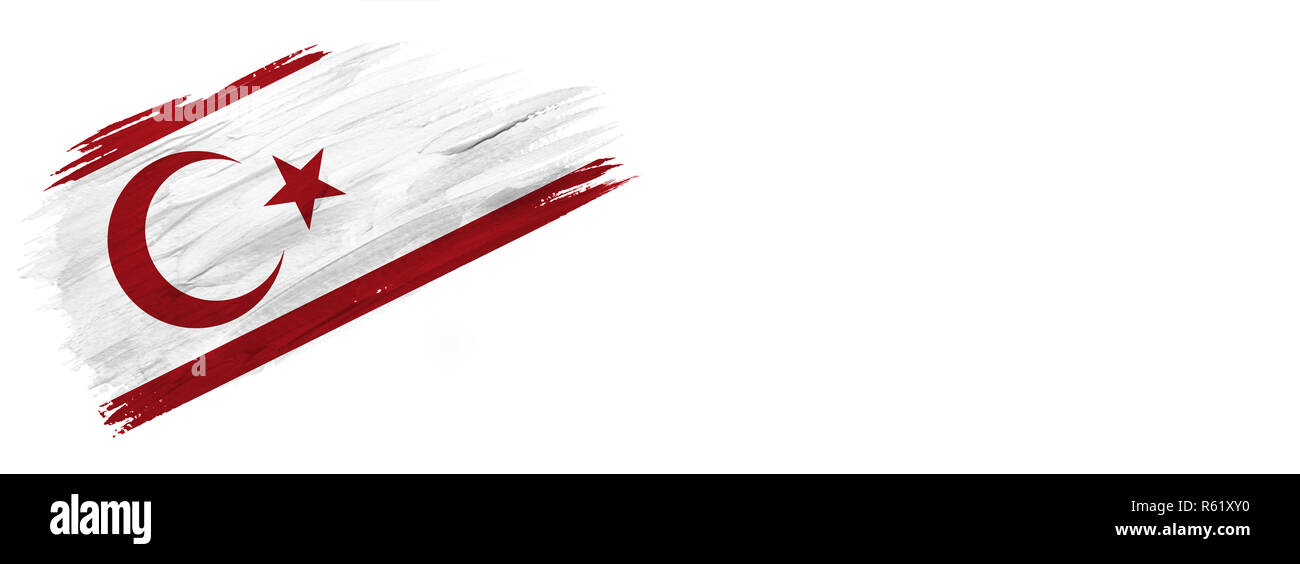 brushes painted flag. Hand-drawn style flag of Turkish Republic of ...