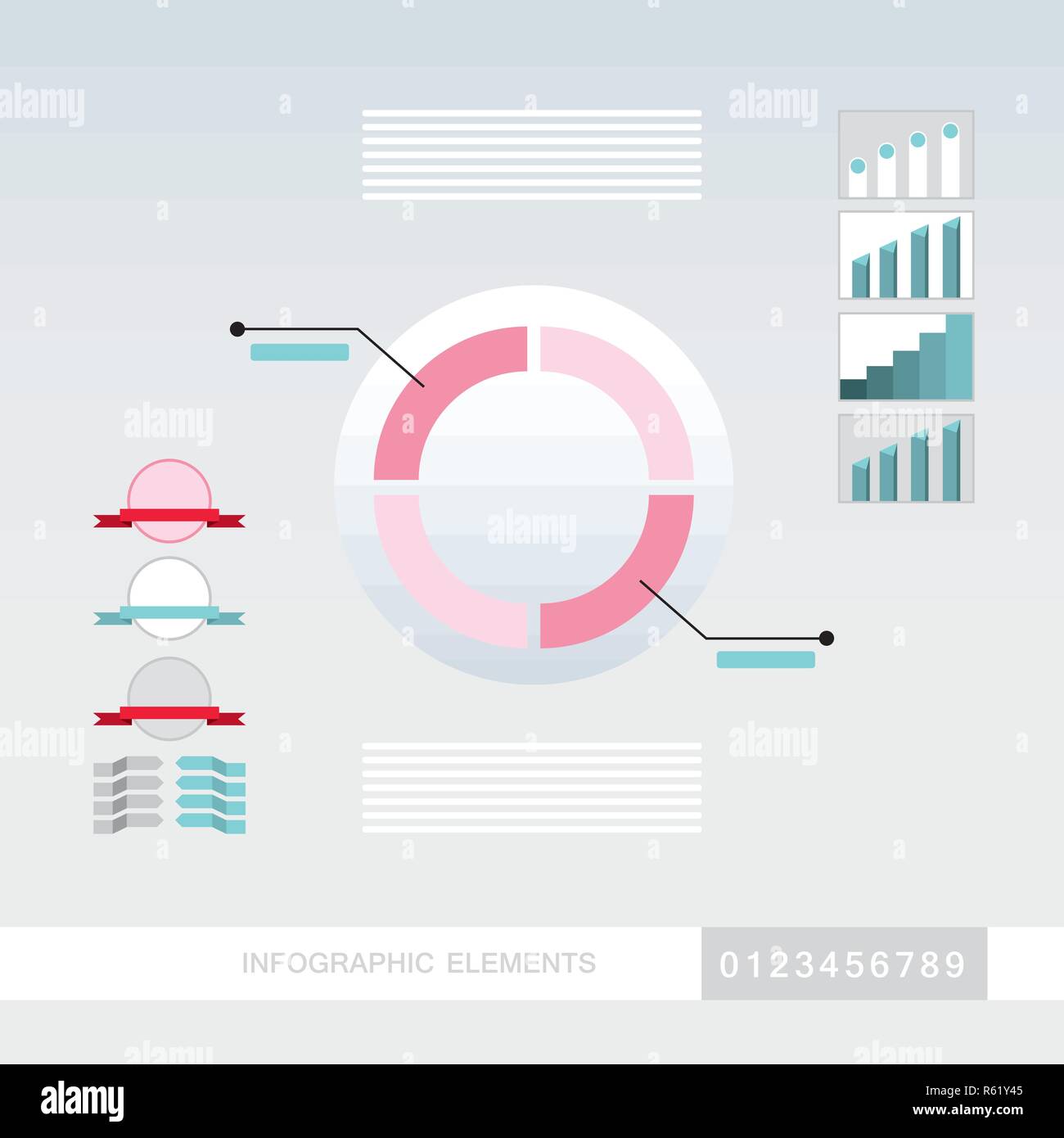 Business infographics elements template. Modern,abstract,simple flat ...