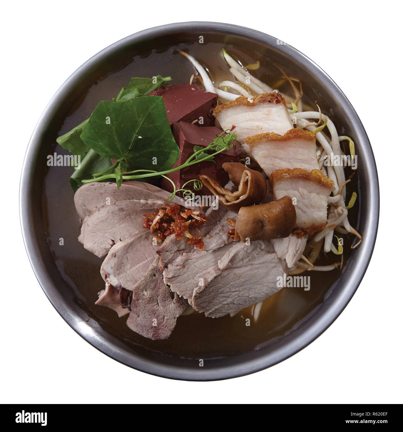 Blood Jelly with Minced Pork Soup in Hot Pot Stock Photo - Alamy