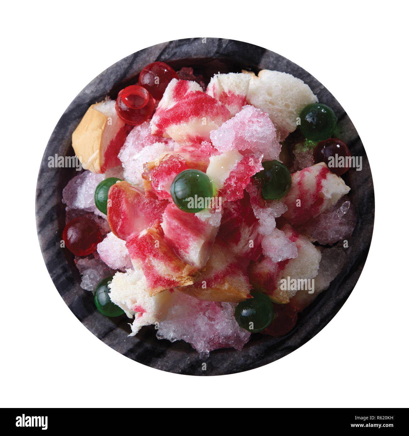 Shaved Ice in Red Syrup Stock Photo - Alamy