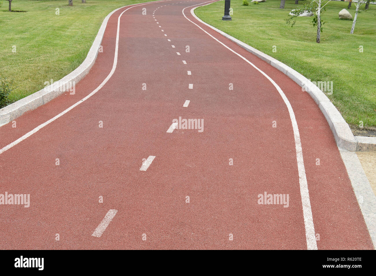 Modern running track in the Park, place for text Stock Photo - Alamy
