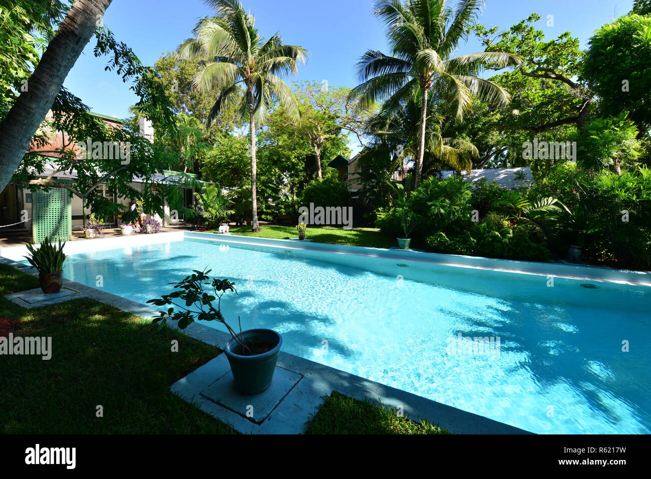 The swimming pool at Earnest Hemingway's home Stock Photo - Alamy