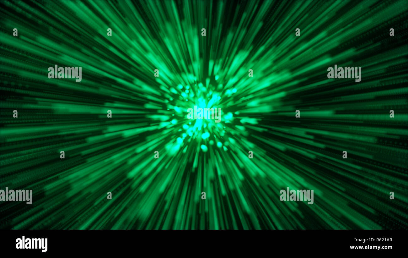 Particle or space traveling. Particle zoom background Stock Photo - Alamy