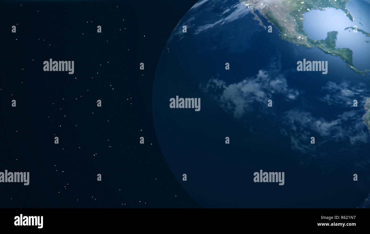 Abstract space background with Earth and stars Stock Photo - Alamy