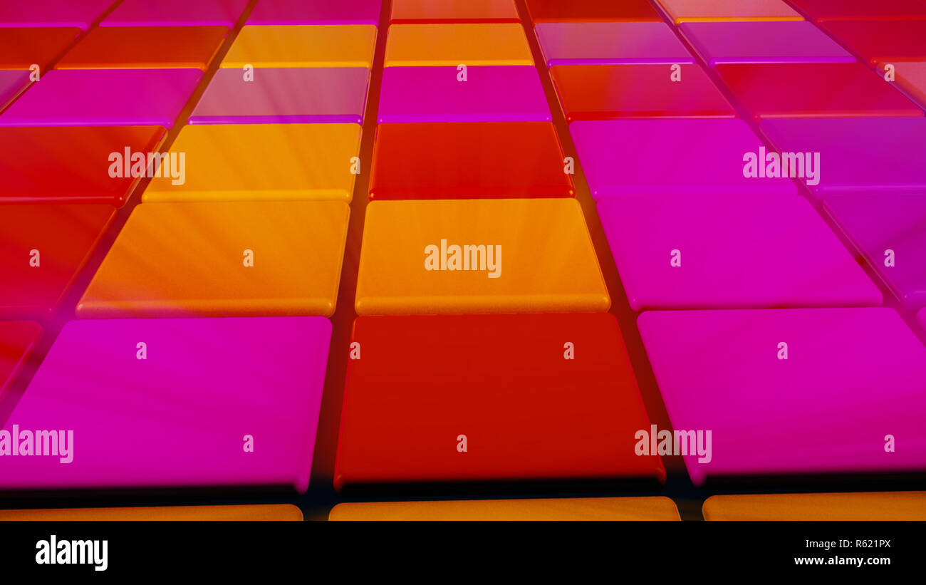Colorful square shape lighting of disco dance floor Stock Photo - Alamy