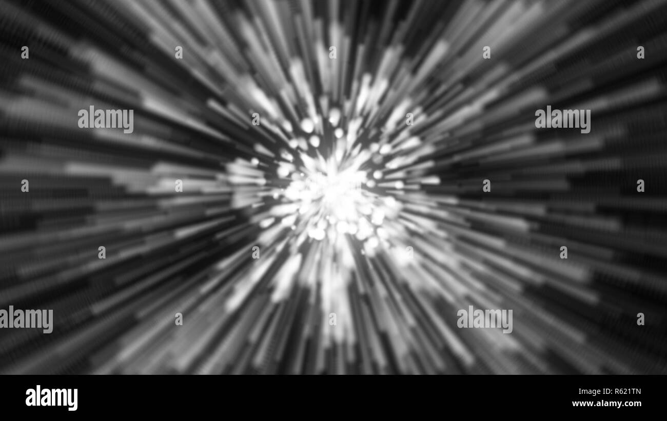 Particle or space traveling. Particle zoom background Stock Photo - Alamy