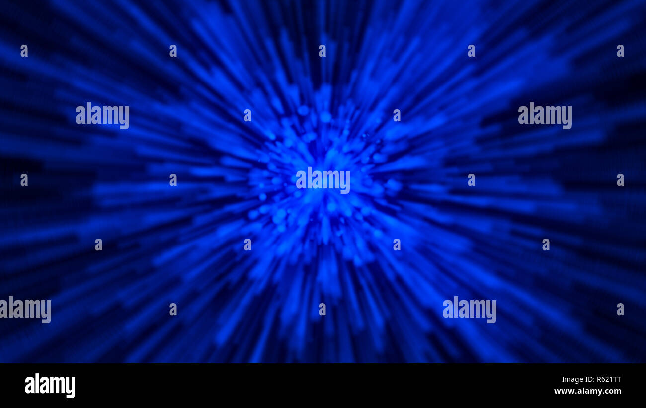 Particle or space traveling. Particle zoom background Stock Photo - Alamy