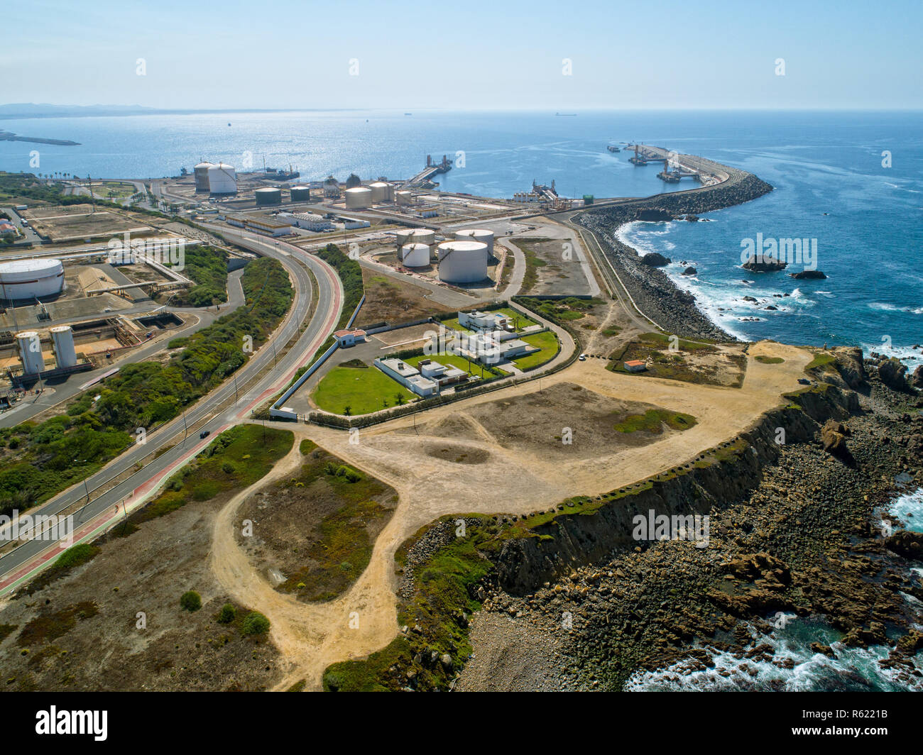 Top View of the Oil Refinery Stock Photo - Alamy