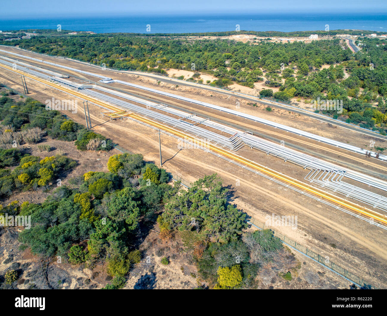 Top View of the Gas Pipeline Stock Photo - Alamy