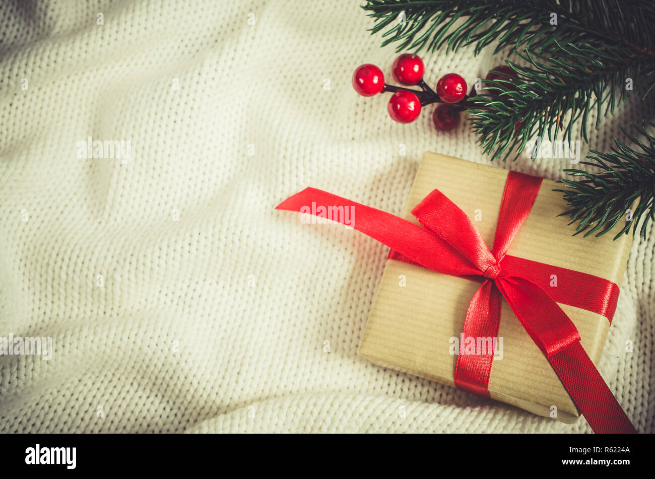 Christmas postcard. Xmas present Stock Photo - Alamy