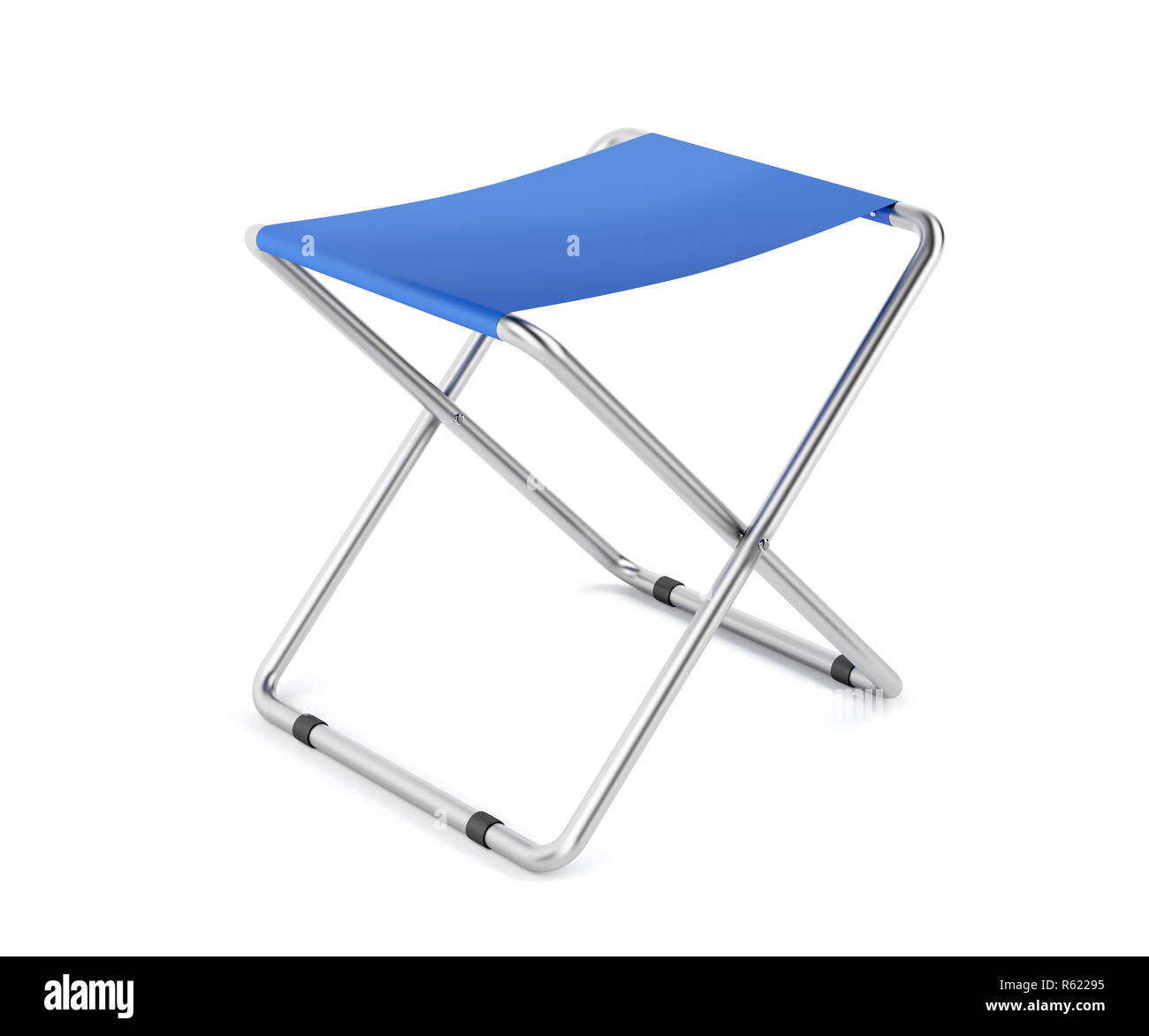 Blue folding stool Stock Photo - Alamy