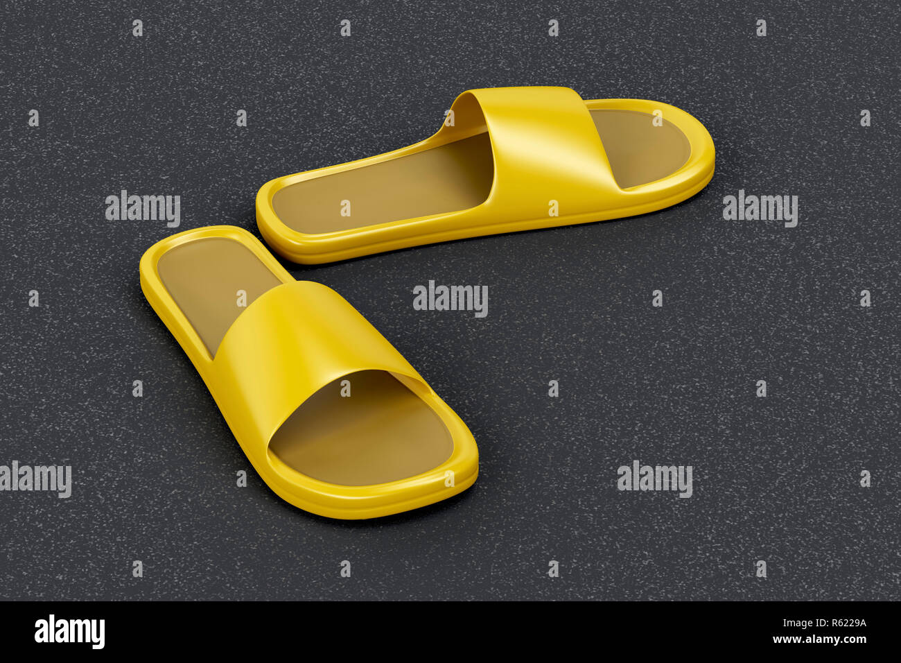 Yellow rubber slides Stock Photo - Alamy