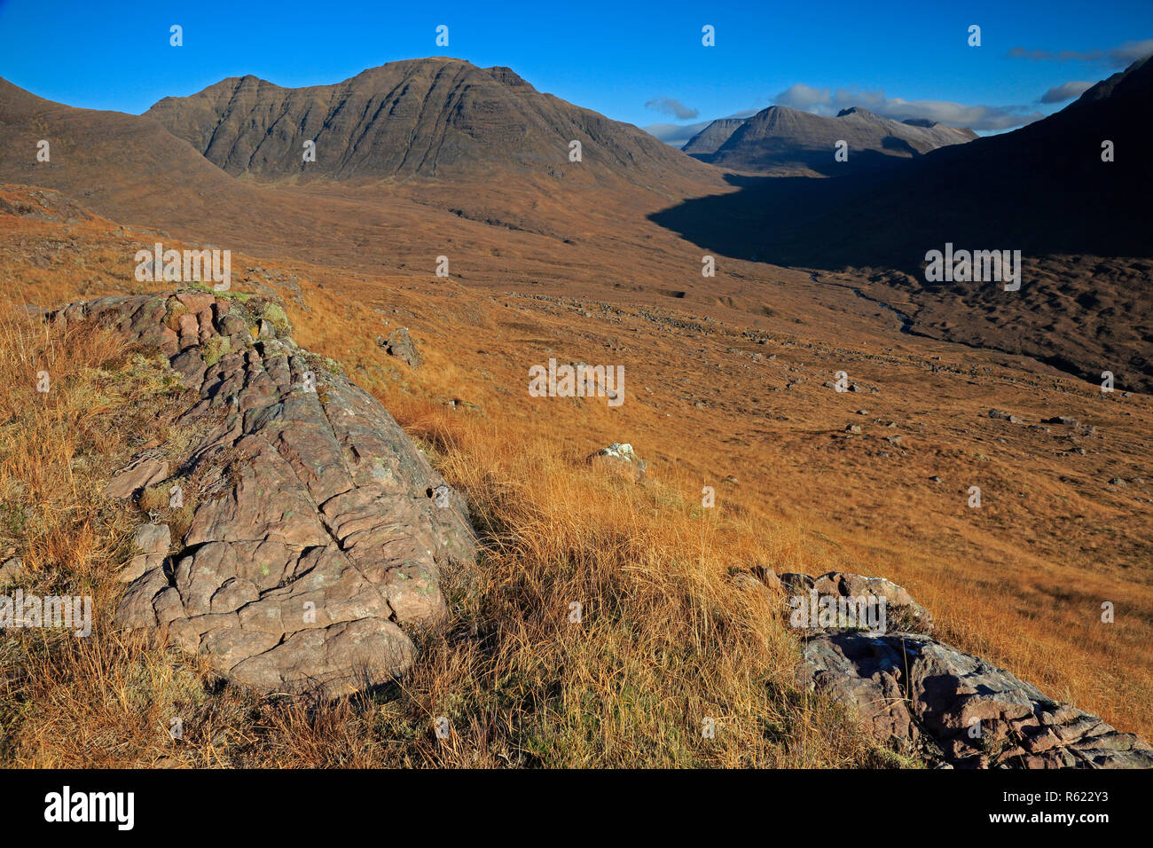 View from Beinn Alligin over the Torridon Mountains Stock Photo - Alamy
