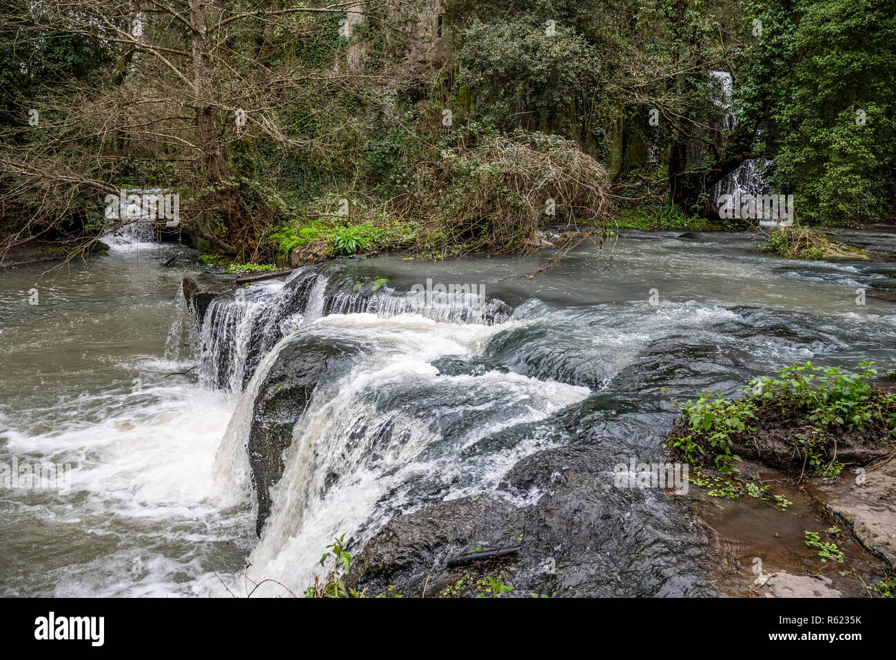 Europe, Italy, Lazio, Mazzano Romano, Waterfalls of Monte Gelato Stock ...