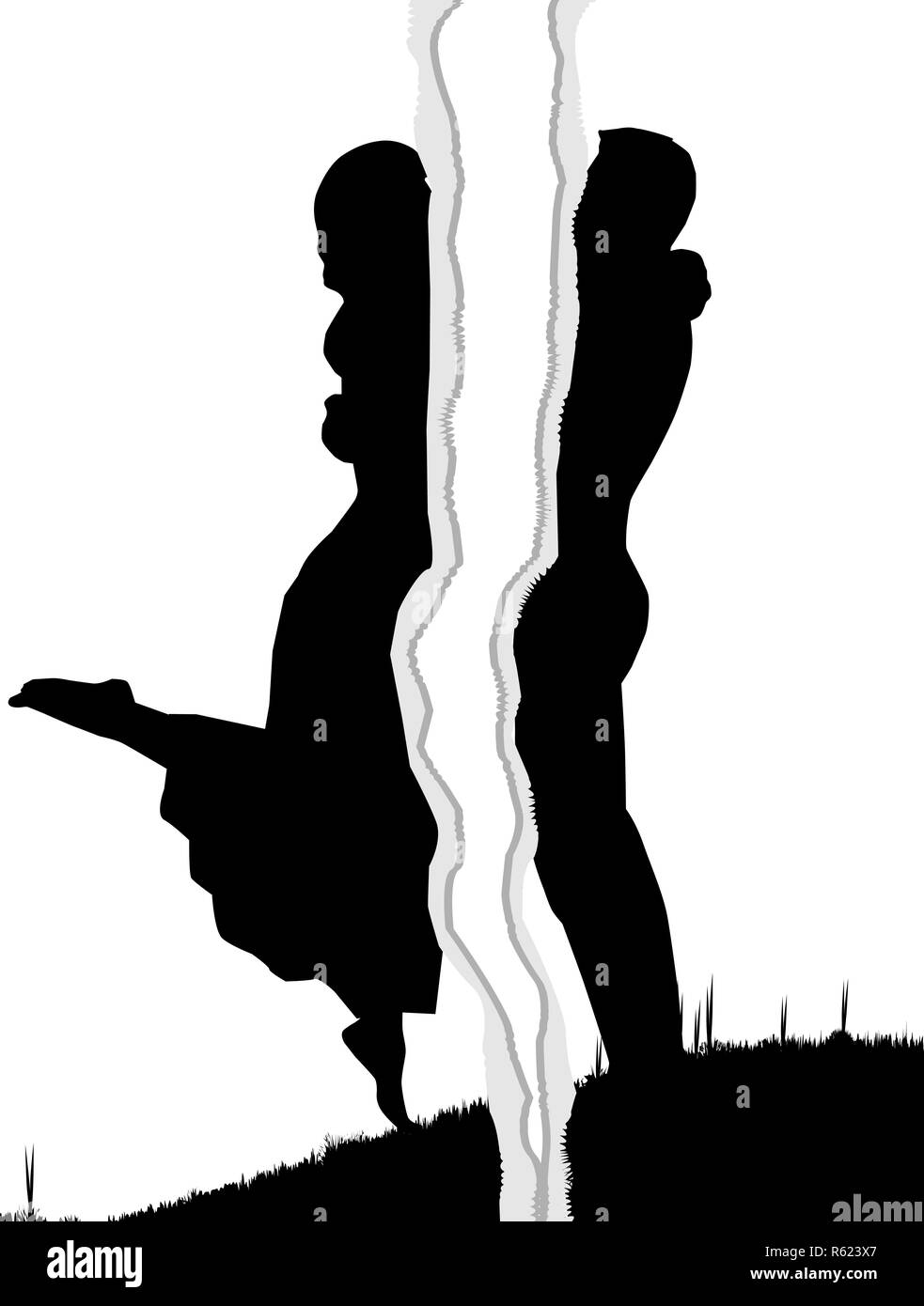 Torn picture Black and White Stock Photos & Images - Alamy