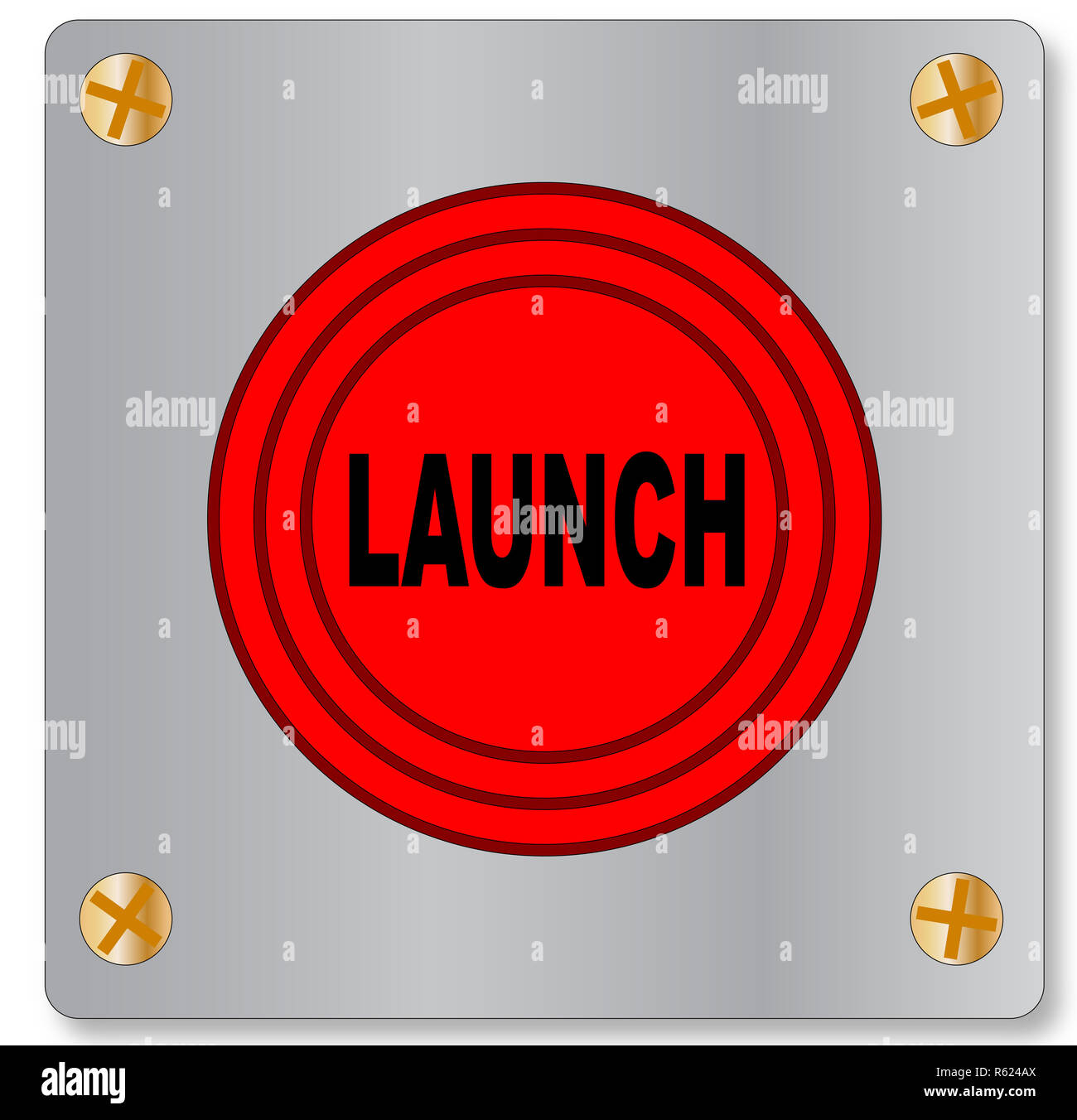 The Launch Button Stock Photo - Alamy