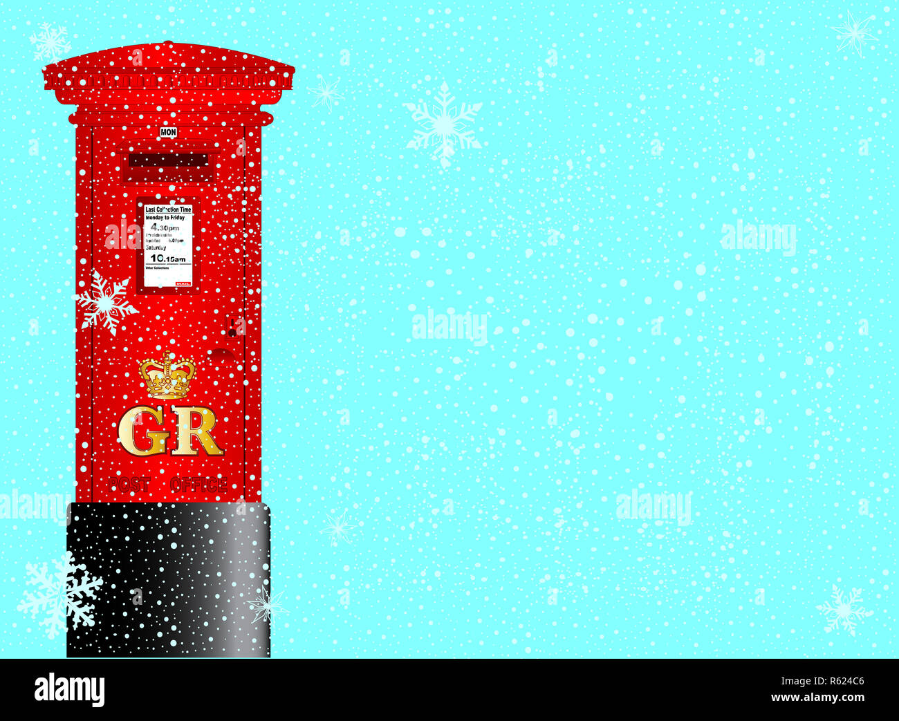 Christmas post box illustration hi-res stock photography and images - Alamy