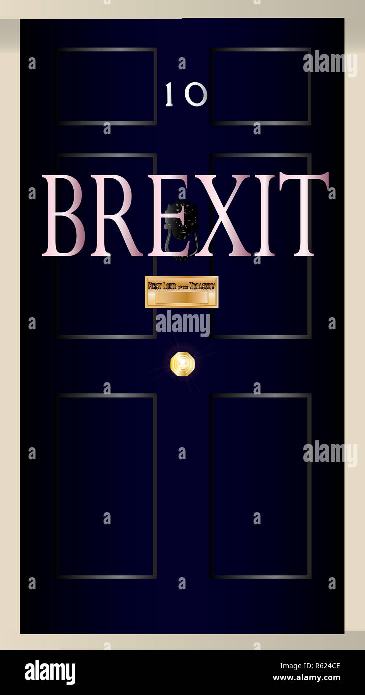 10 downing street door illustration hi-res stock photography and images ...