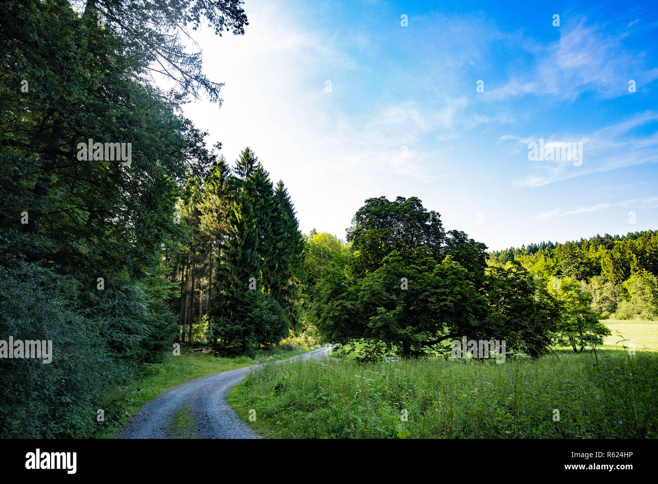 low mountain range in hessen Stock Photo - Alamy