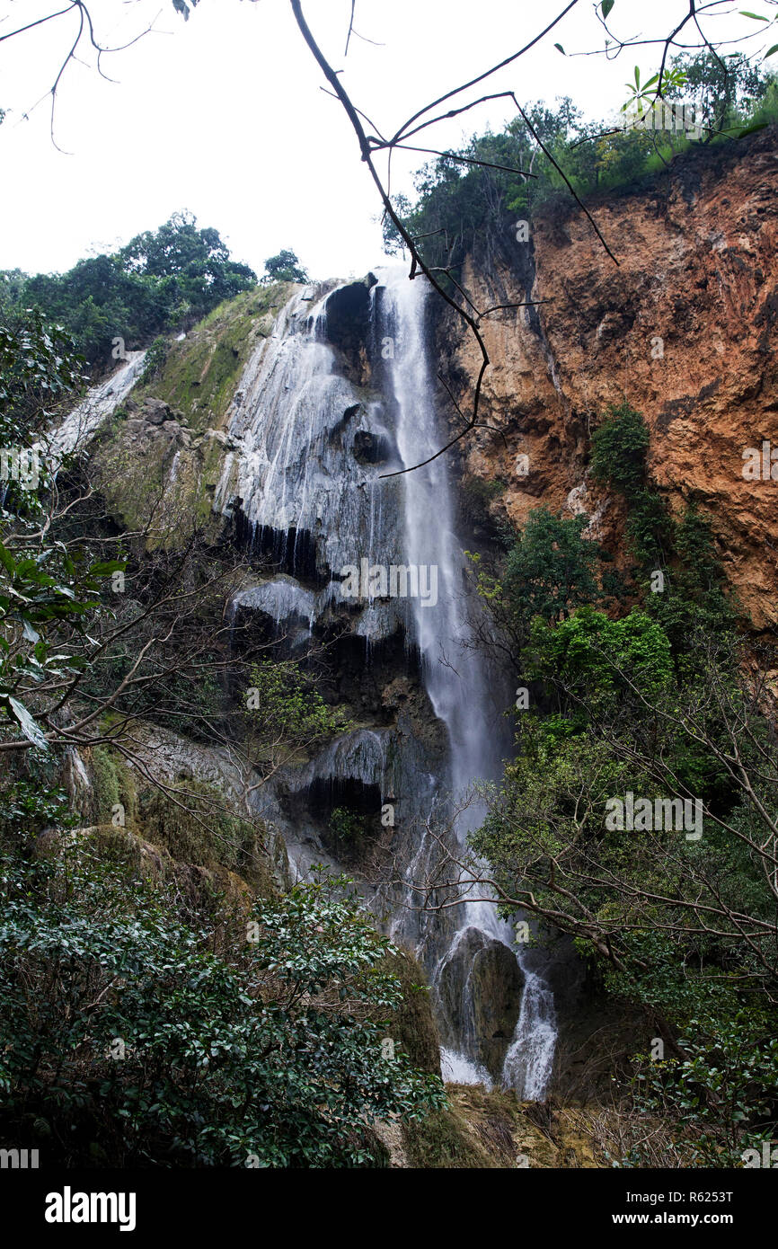 kanchanaburi erawan waterfall cascade Stock Photo - Alamy