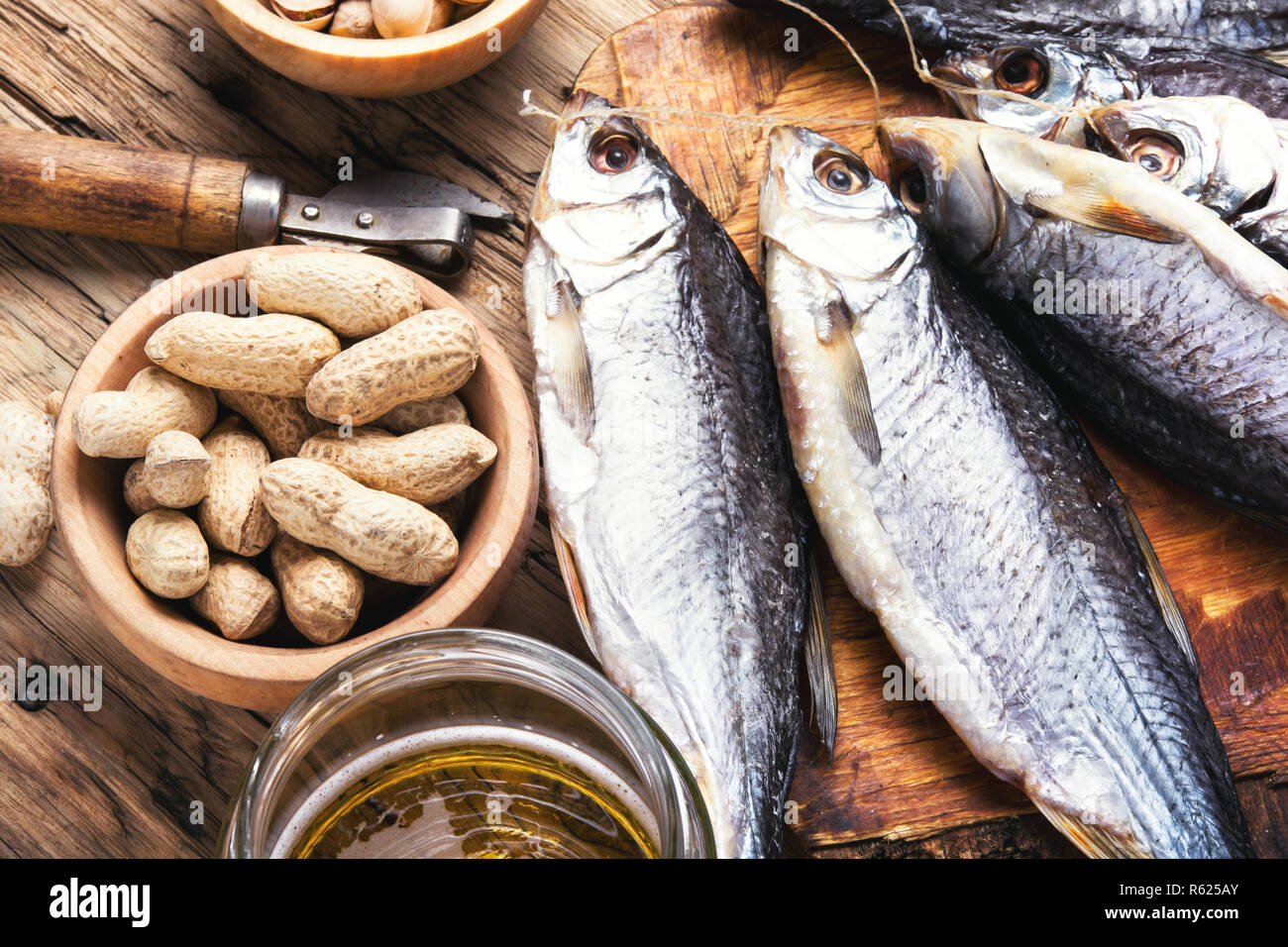 beer with fish Stock Photo - Alamy