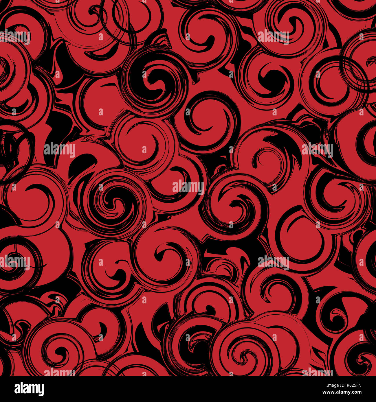 Seamless red twirl pattern hi-res stock photography and images - Alamy