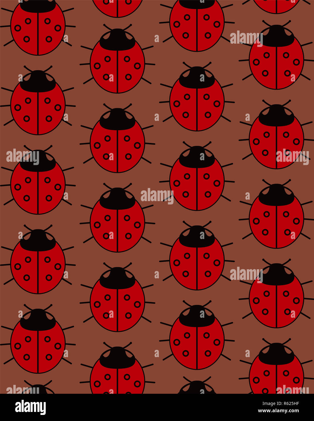Abstract seamless background design texture with circle round lady-bird ...