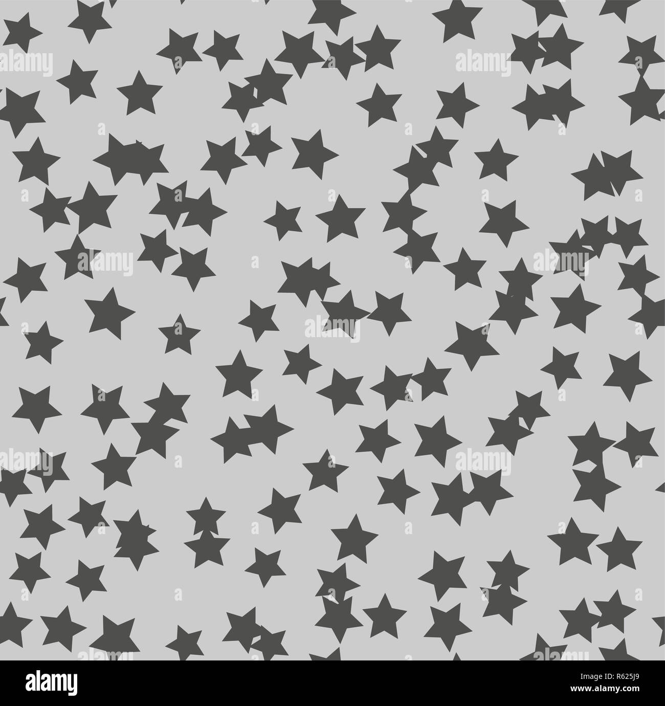 Nice cartoon star pattern with different stars icons on dark background ...