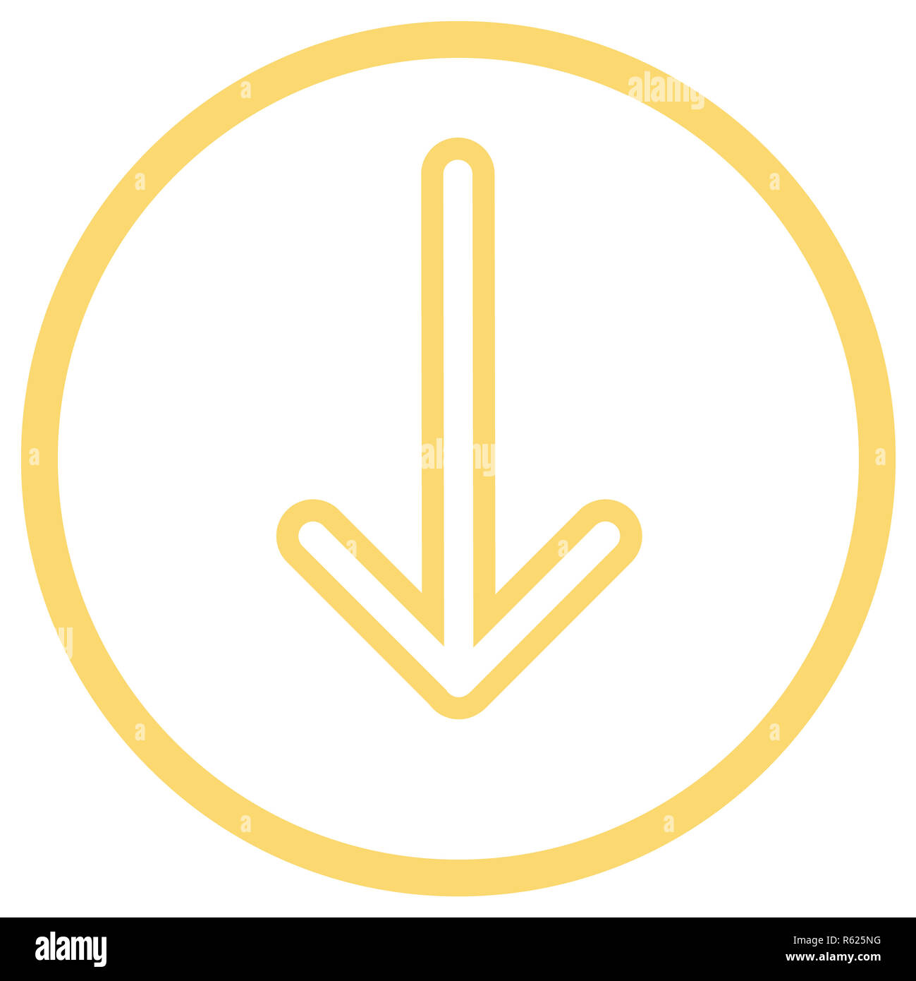 Pointer, arrow in modern flat style. Arrow button isolated on white ...