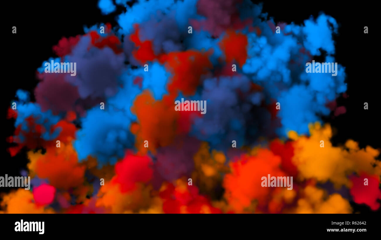 Colorful smoke on dark background Stock Photo - Alamy