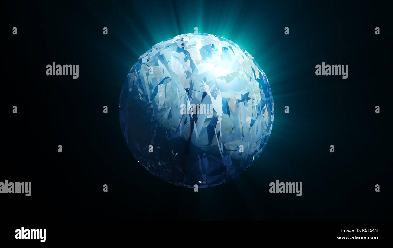 Abstract swirl sphere with shine effect Stock Photo - Alamy