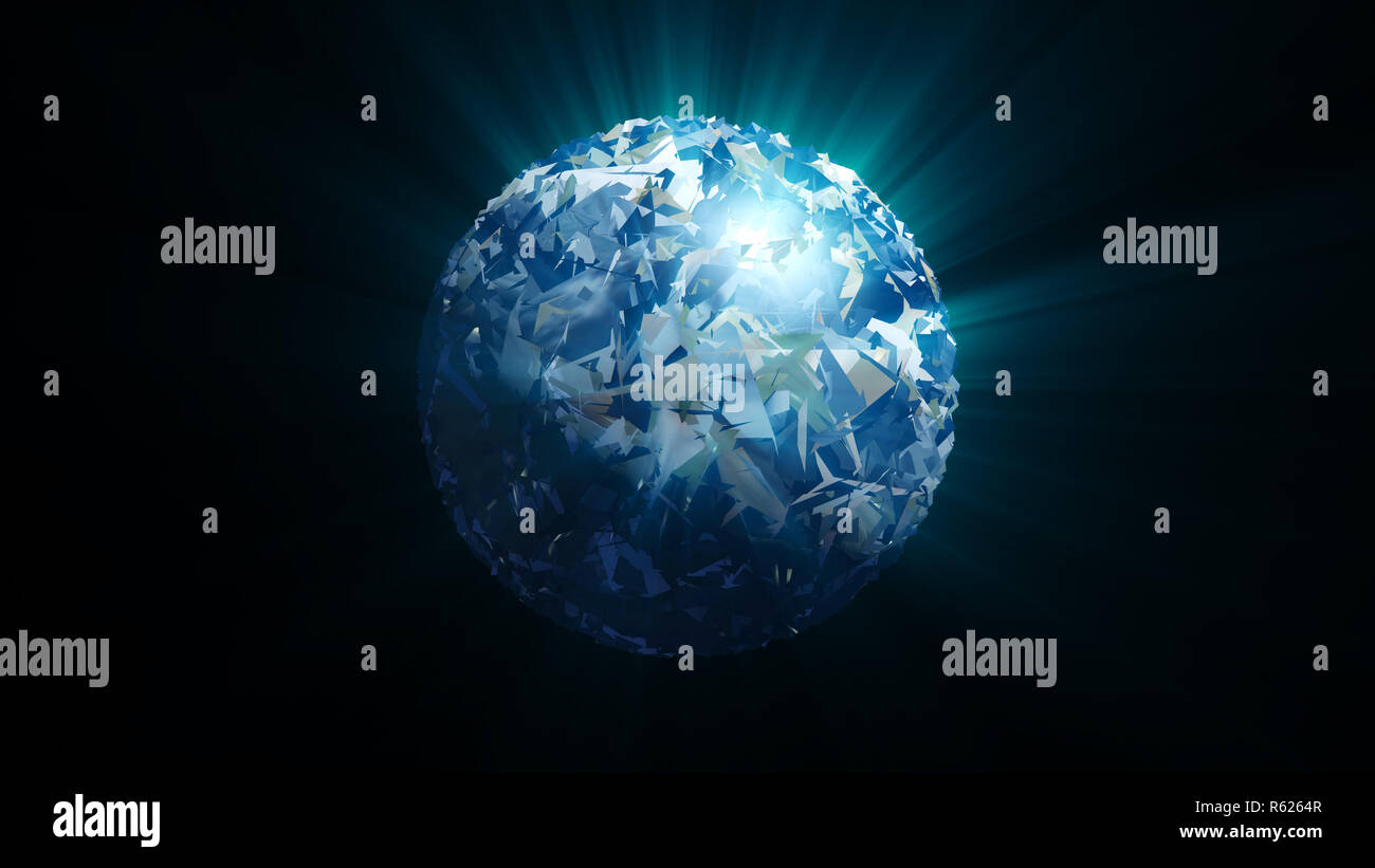 Abstract swirl sphere with shine effect Stock Photo - Alamy