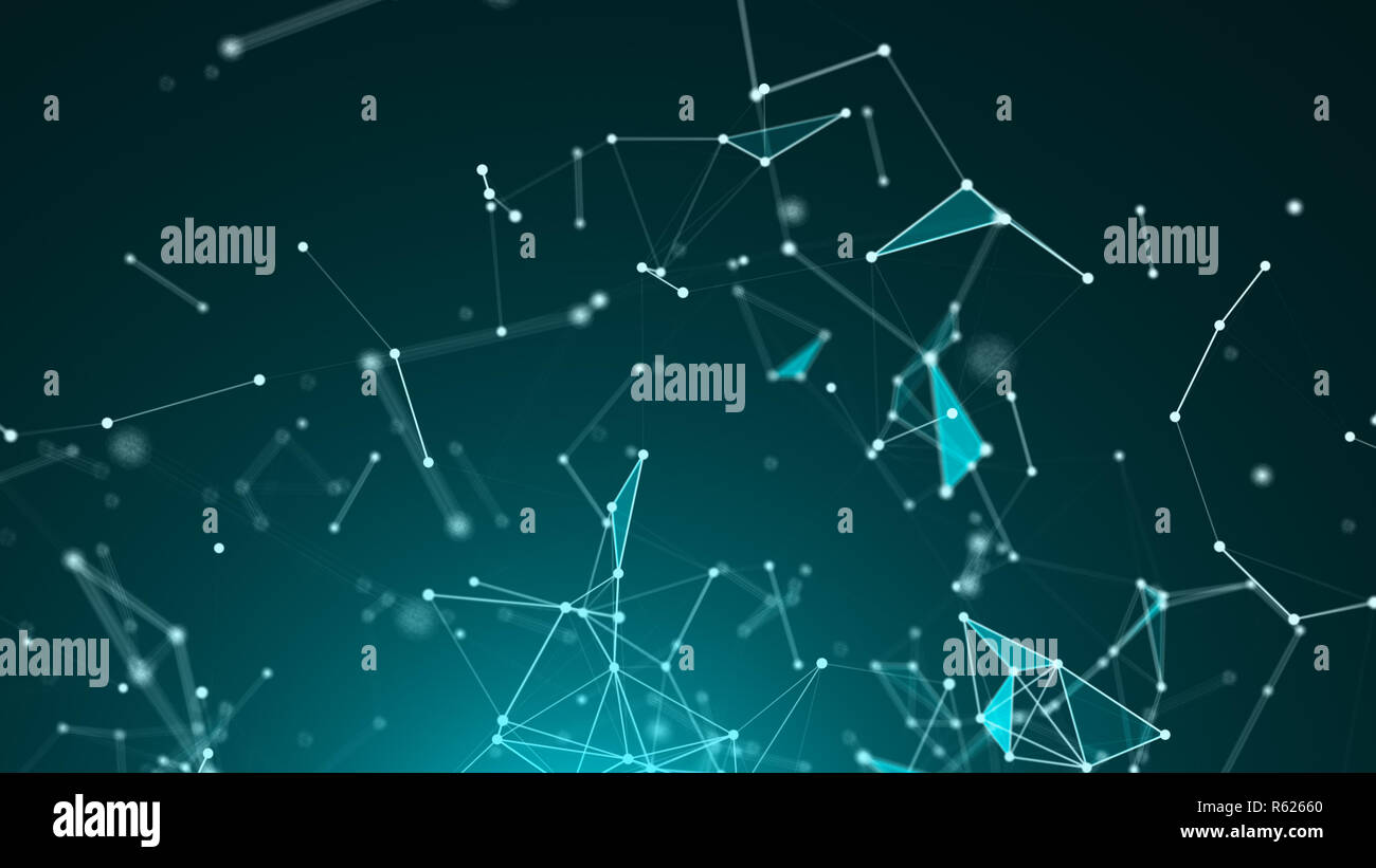 Abstract Polygonal Space Background with Connecting Dots and Lines Stock Photo - Alamy