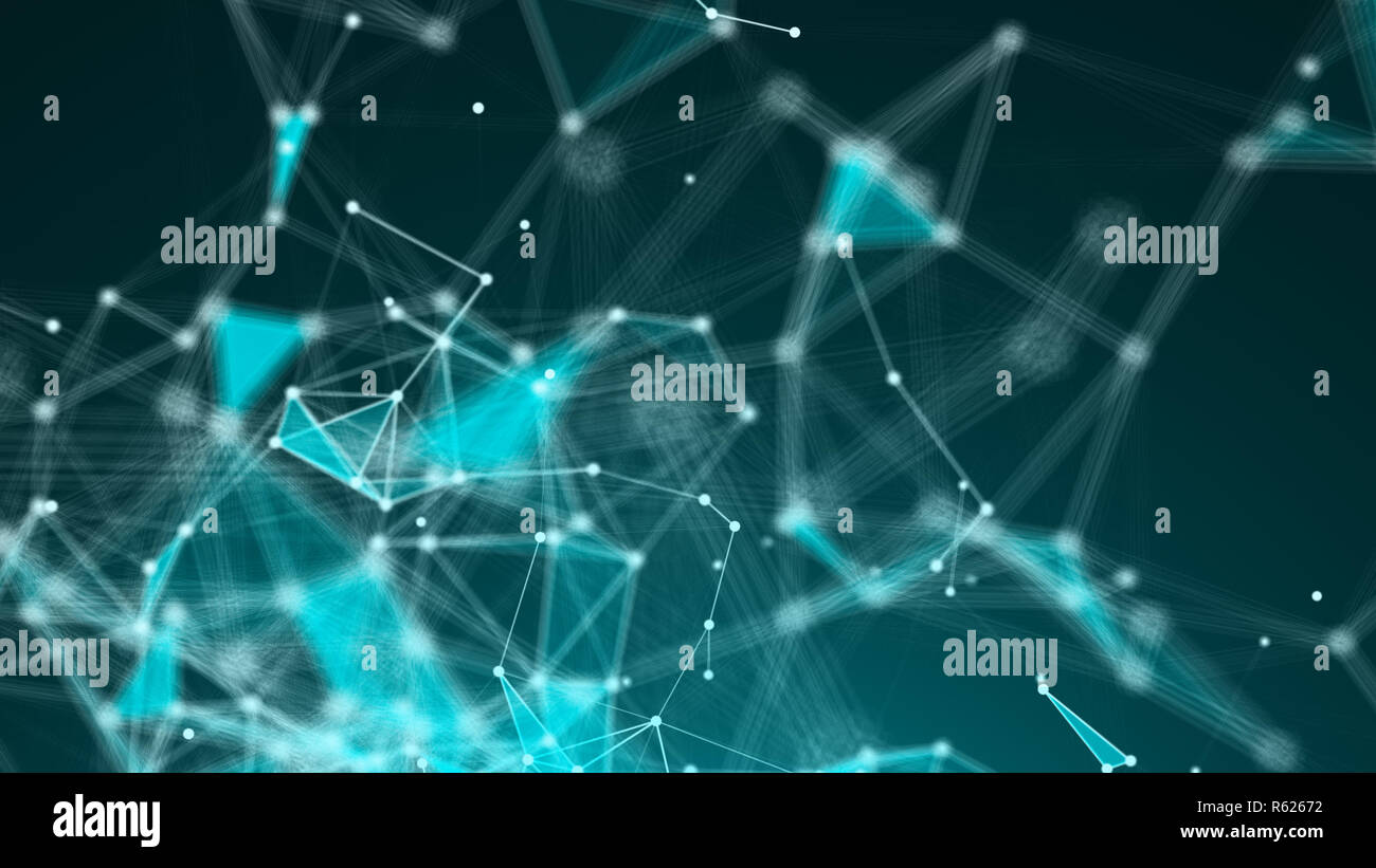 Abstract Polygonal Space Background with Connecting Dots and Lines ...