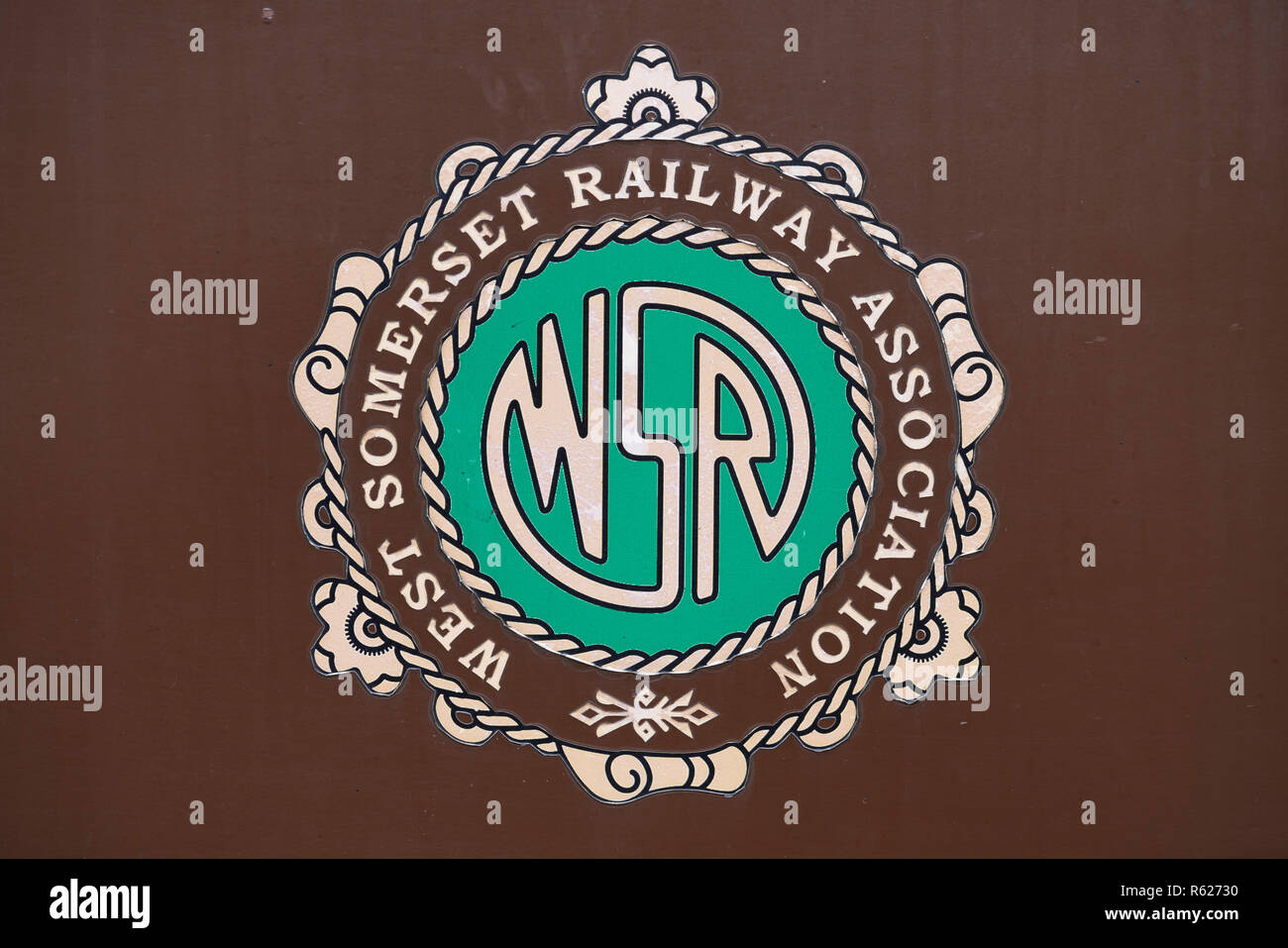 Details of one of the carriages on the West Somerset Railway, Somerset ...