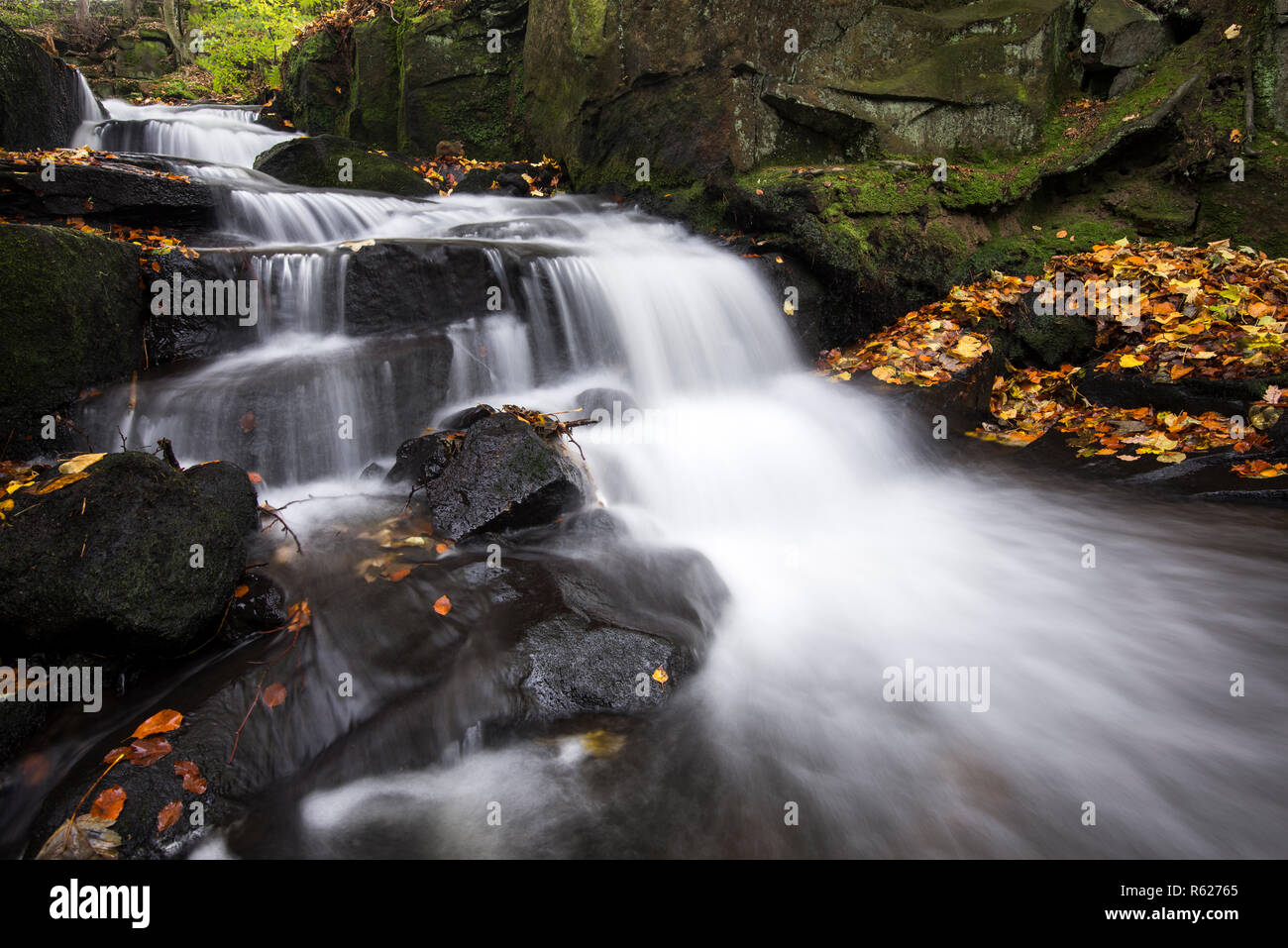 Lumsdale Falls, Matlock, Derbyshire, England Stock Photo - Alamy