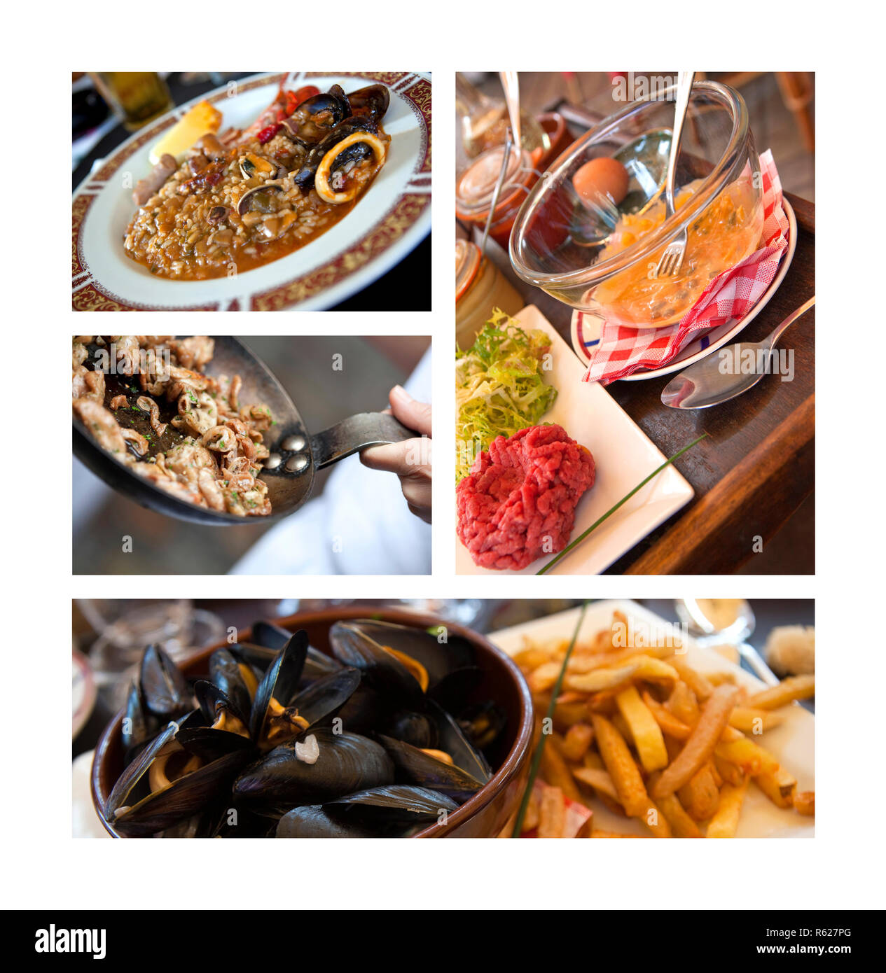French bistro dishes Stock Photo - Alamy