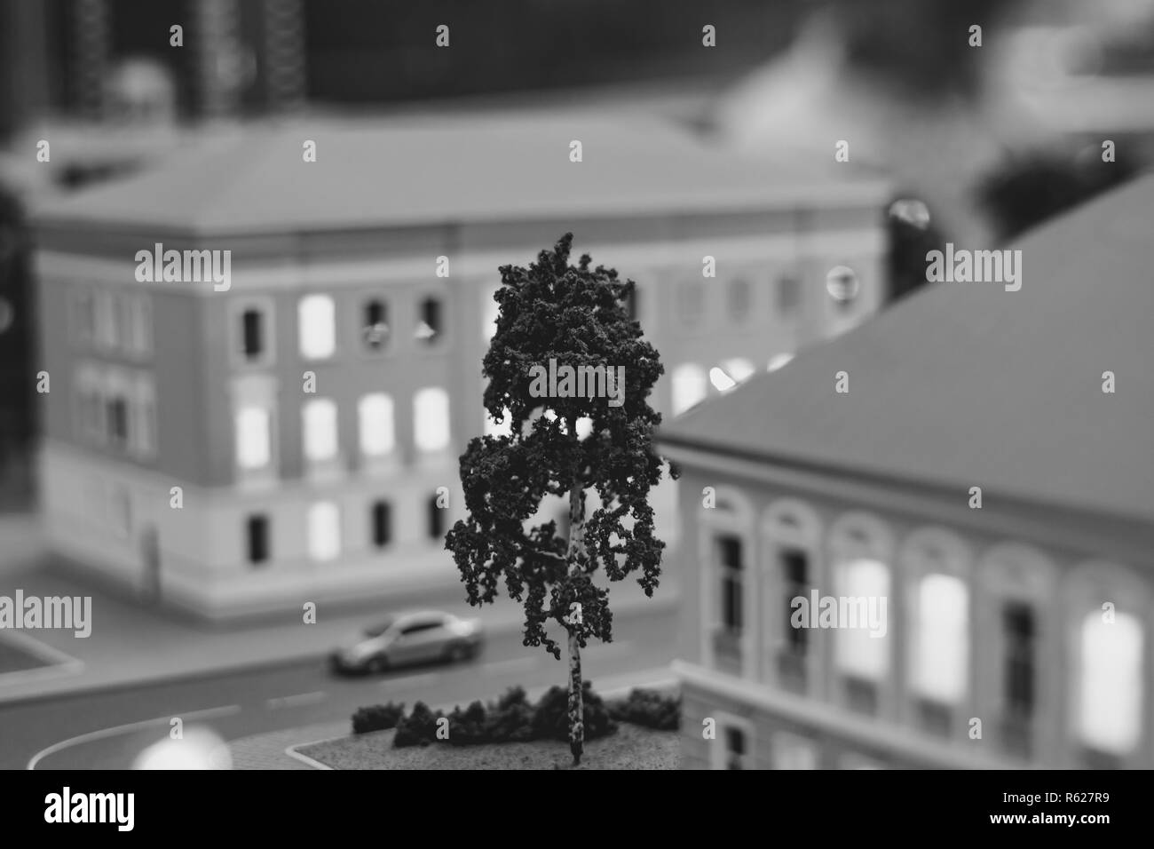 Model of small buildings and streets of the whole city Stock Photo - Alamy