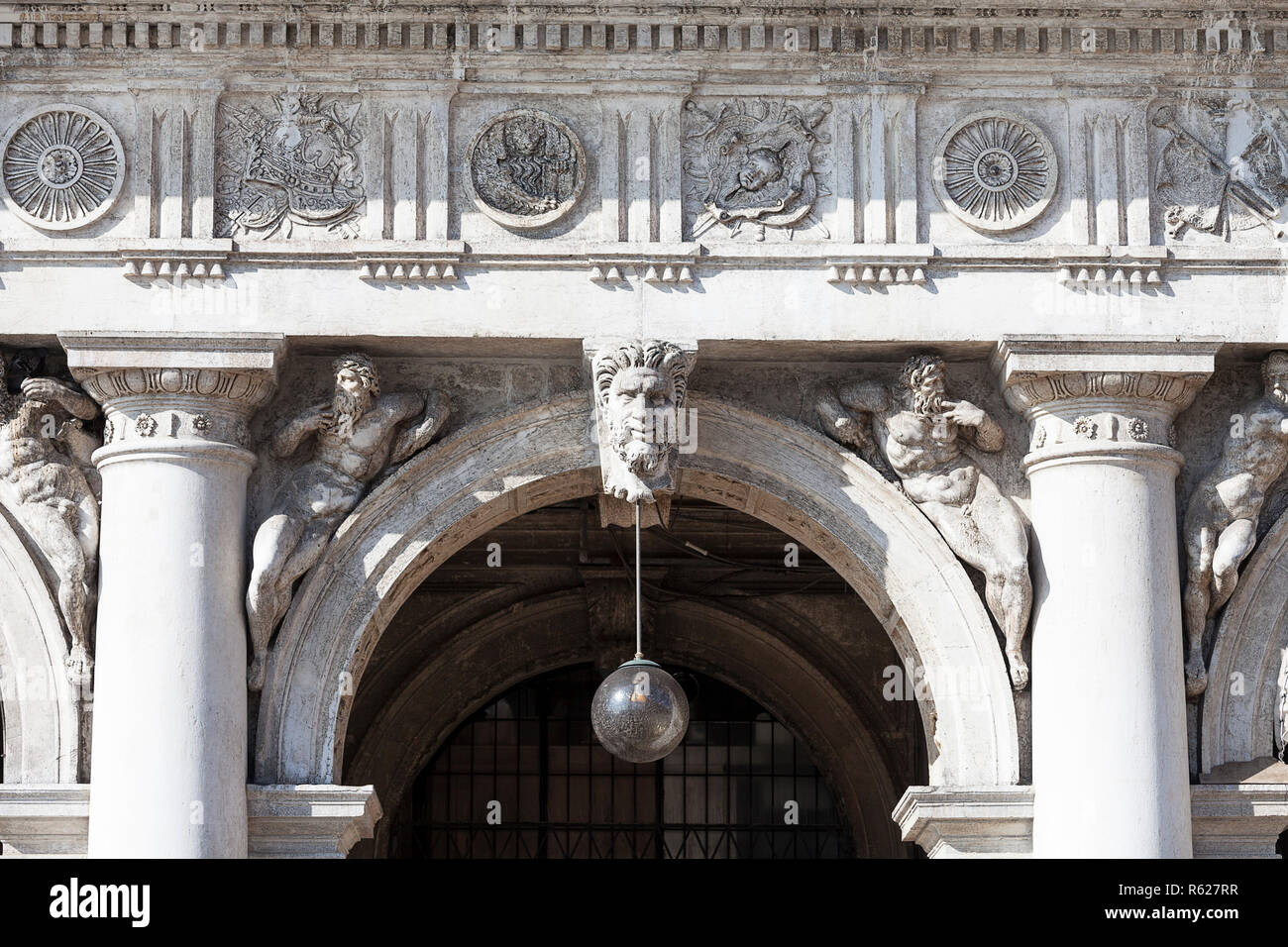 National Library of St Mark's (Biblioteca Marciana), facade, Venice ...