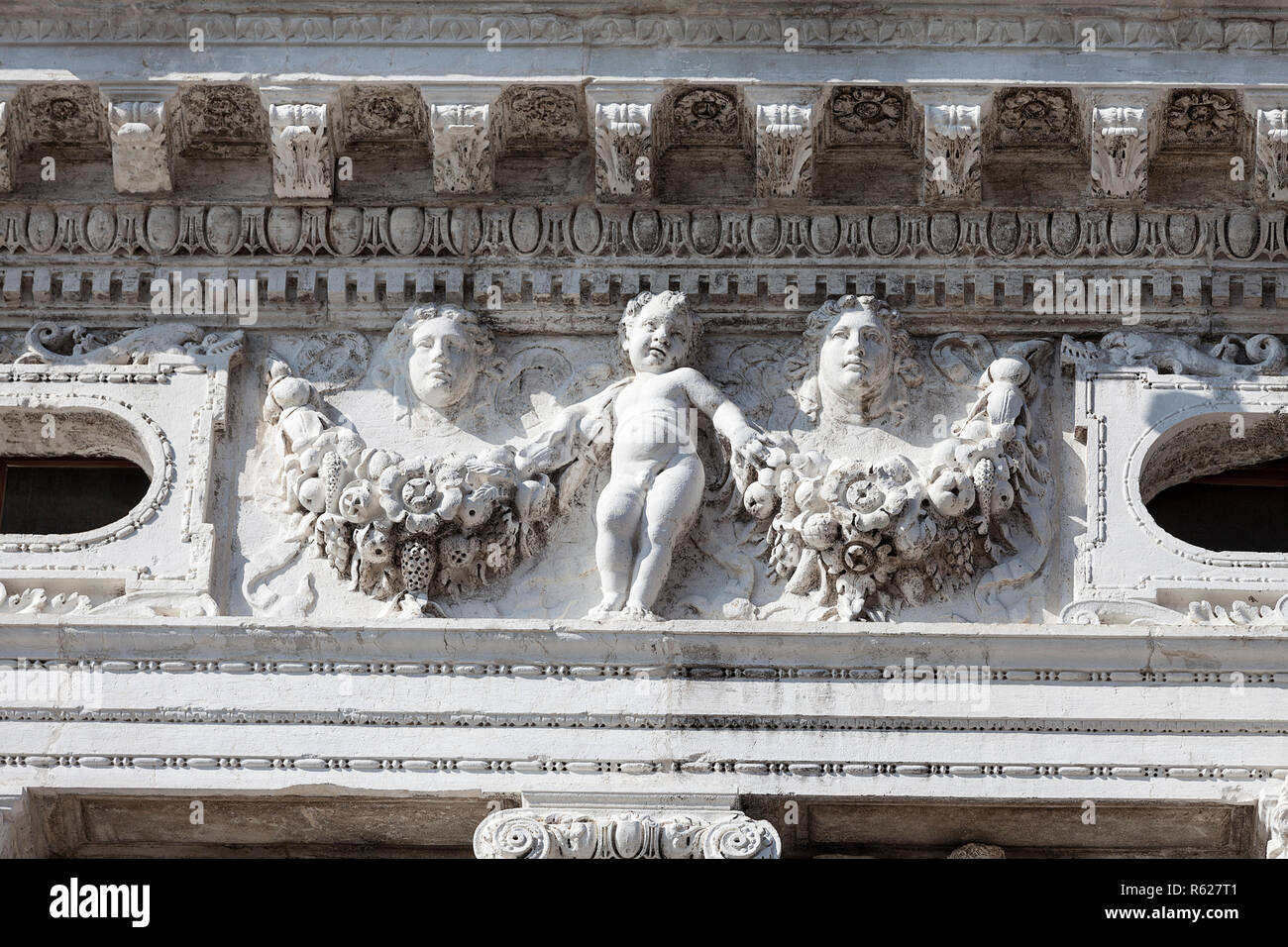 National Library of St Mark's (Biblioteca Marciana), relief on facade ...