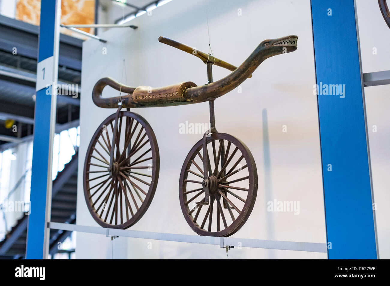 MUNICH, GERMANY - NOVEMBER 26, 2018 : Exhibition of bicycle models and ...