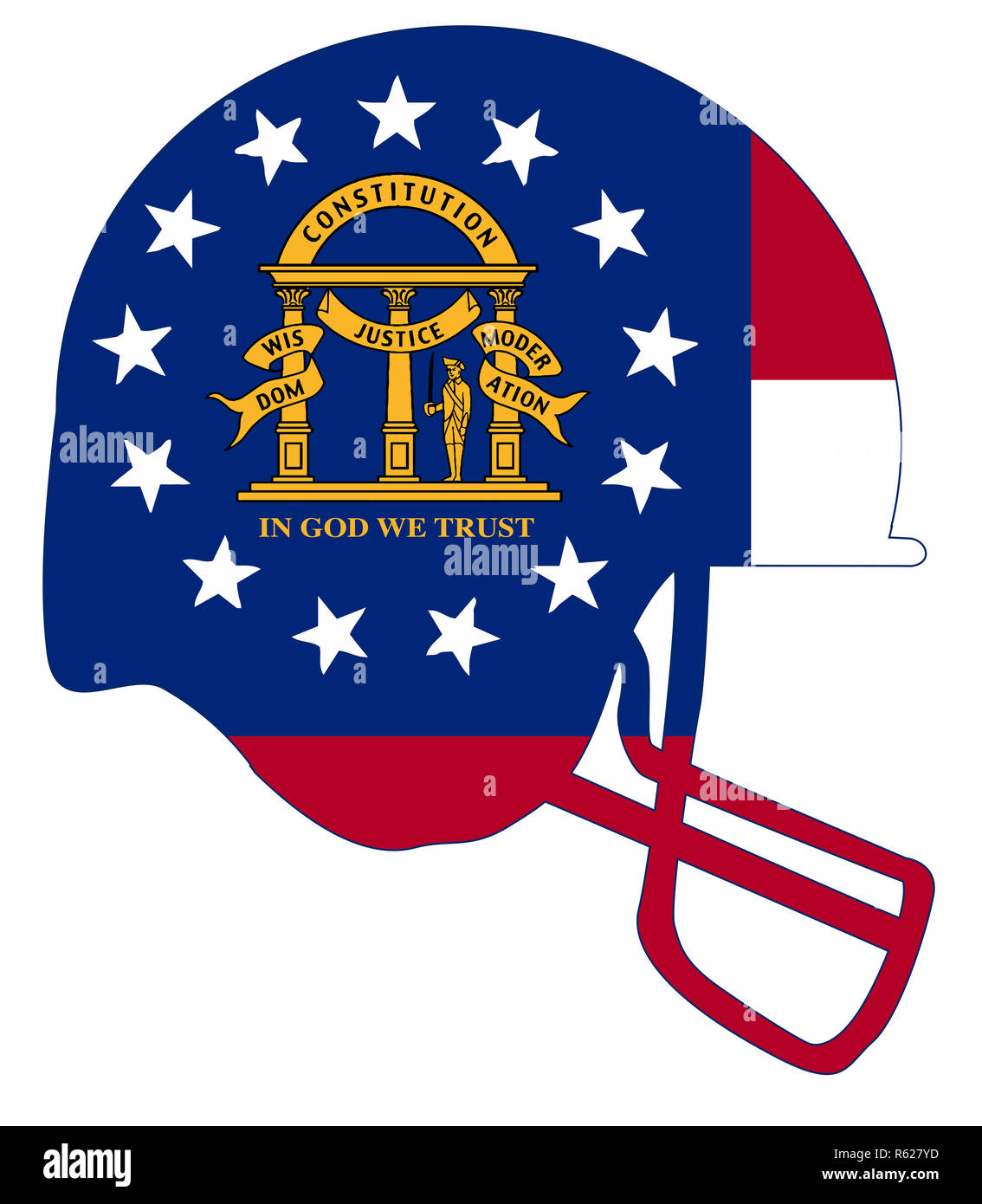 Georgia State Flag Football Helmet Stock Photo - Alamy