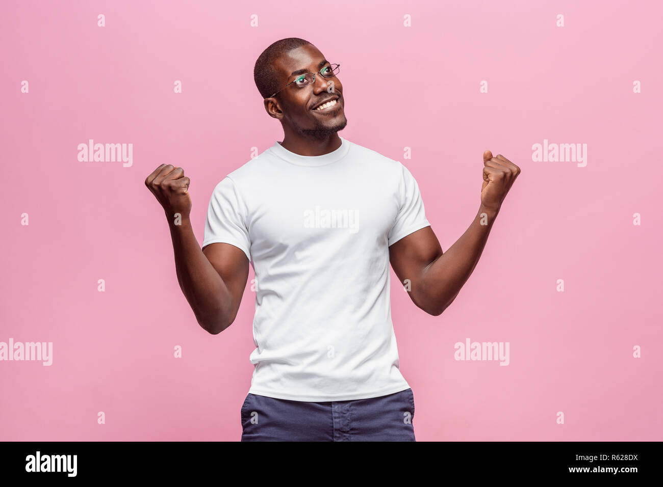 Portrait of a very happy afro American man Stock Photo - Alamy