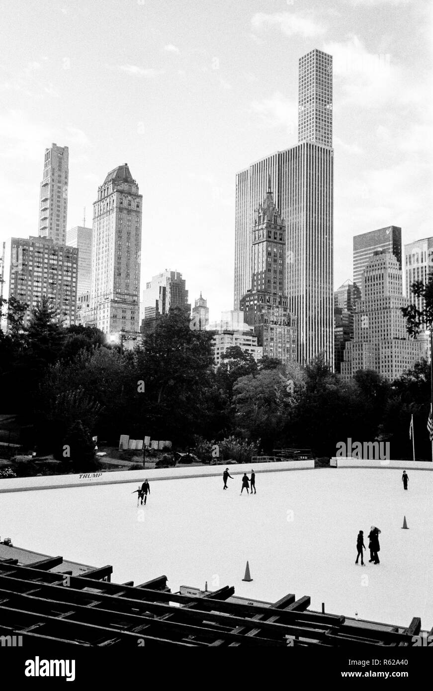 The Trump Woolman ice rink in Central Park, New York City, United ...